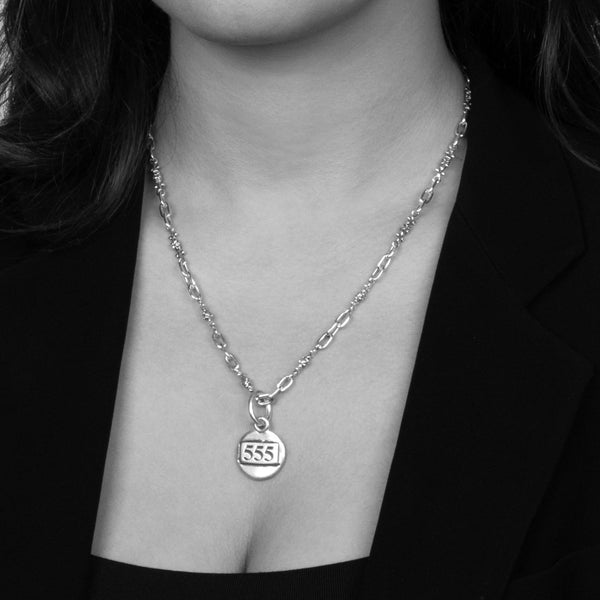 Angel Number 555 Pendant in Sterling Silver, 24mm – BLOODLINE DESIGN