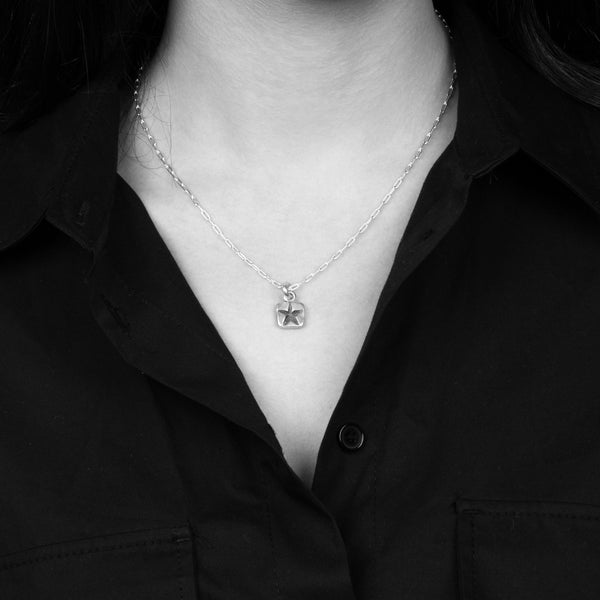 Star Tablet Pendant In Sterling Silver, 16.5mm – BLOODLINE DESIGN