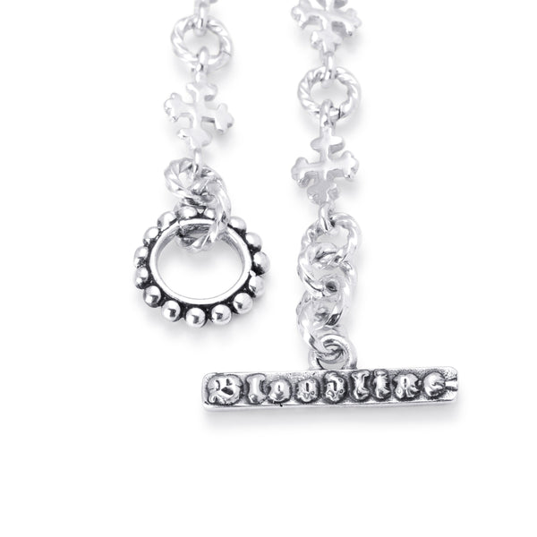 16th Century Cross Link Chain Necklace In Sterling Silver, 8mm ...