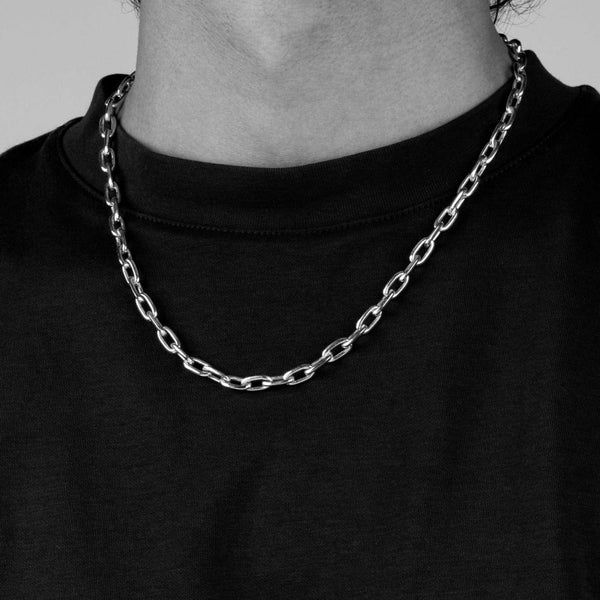 London Link Chain In Sterling Silver, 6mm – BLOODLINE DESIGN