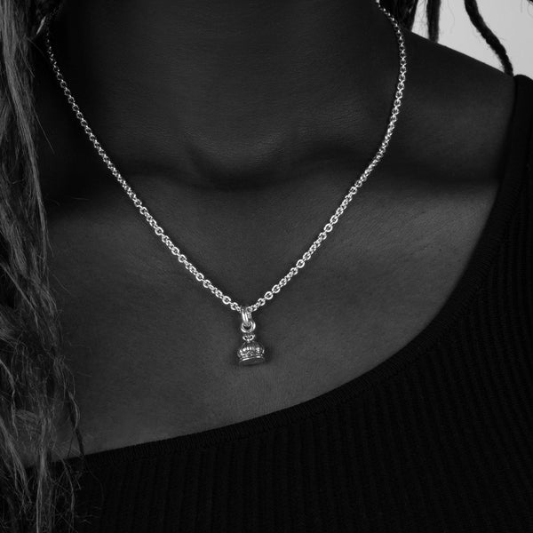 Crown Necklace In Sterling Silver, 21mm – BLOODLINE DESIGN