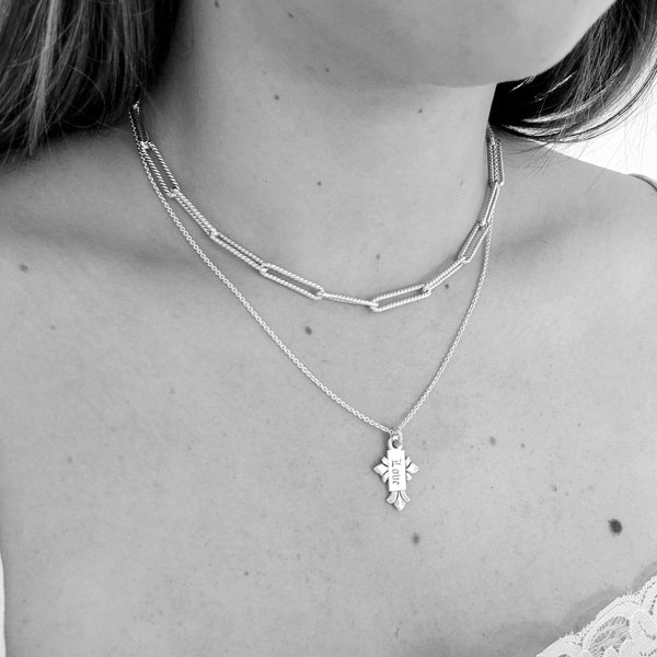 Petite Florence Link Chain In Sterling Silver, 4.5mm – BLOODLINE DESIGN