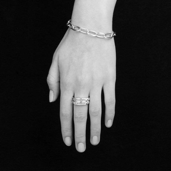 Strength Ring In Sterling Silver, 5.5mm – BLOODLINE DESIGN