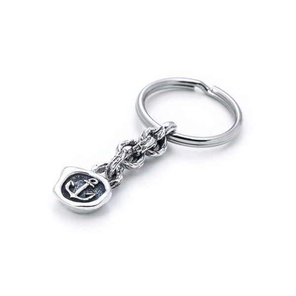 Anchor Wax Stamp Keychain In Sterling Silver, 48mm – BLOODLINE DESIGN