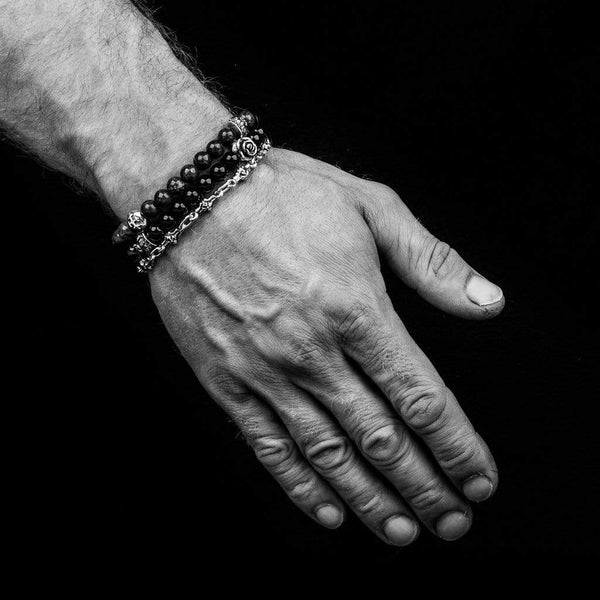 Barcelona Chain Link Bracelet in Sterling Silver, 6mm – BLOODLINE DESIGN