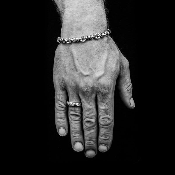 Baron Skull Bracelet In Sterling Silver, 9mm – BLOODLINE DESIGN