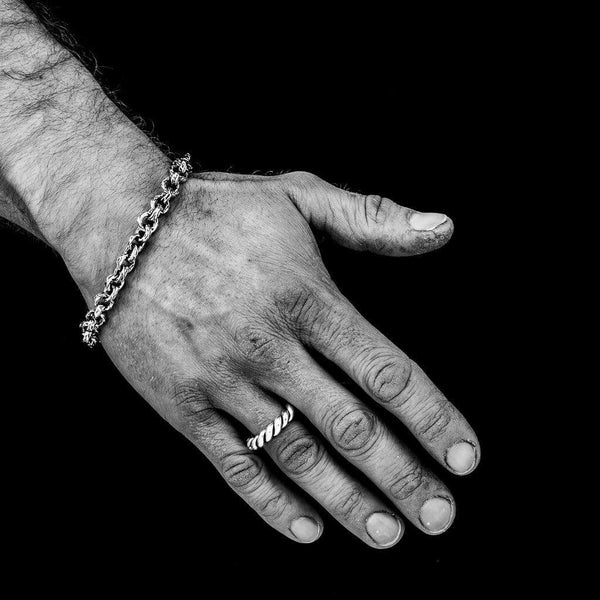 Eternal Vine Rolo Link Chain Bracelet in Sterling Silver, 9mm ...