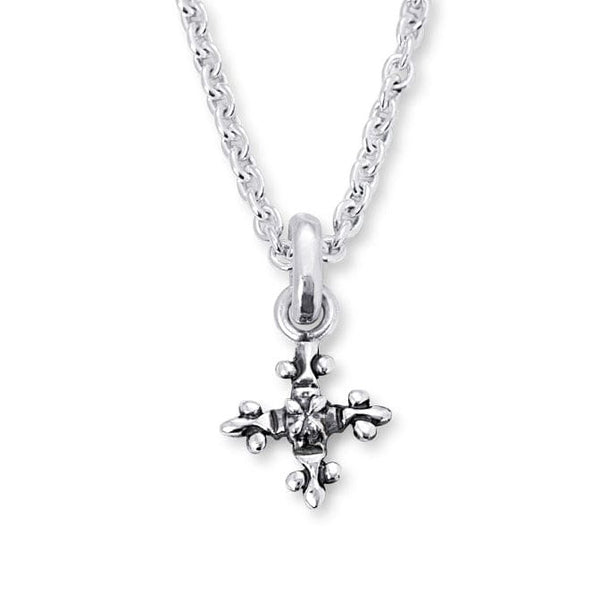 Antique French Cross Necklace In Sterling Silver, 24mm – BLOODLINE DESIGN